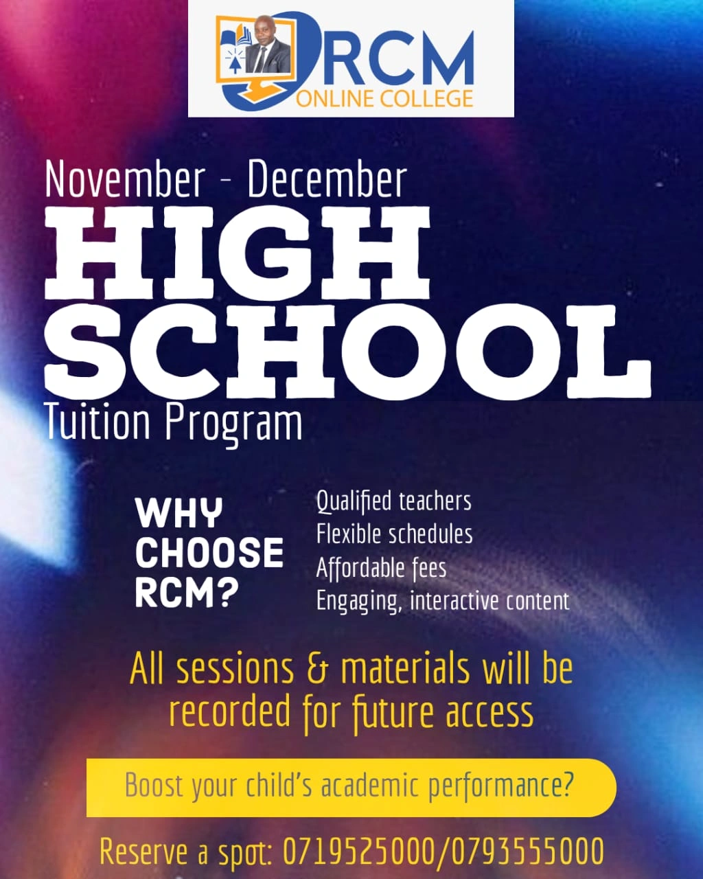 High School Holiday Tuition at RCM Online High School: Keep Your Child ...